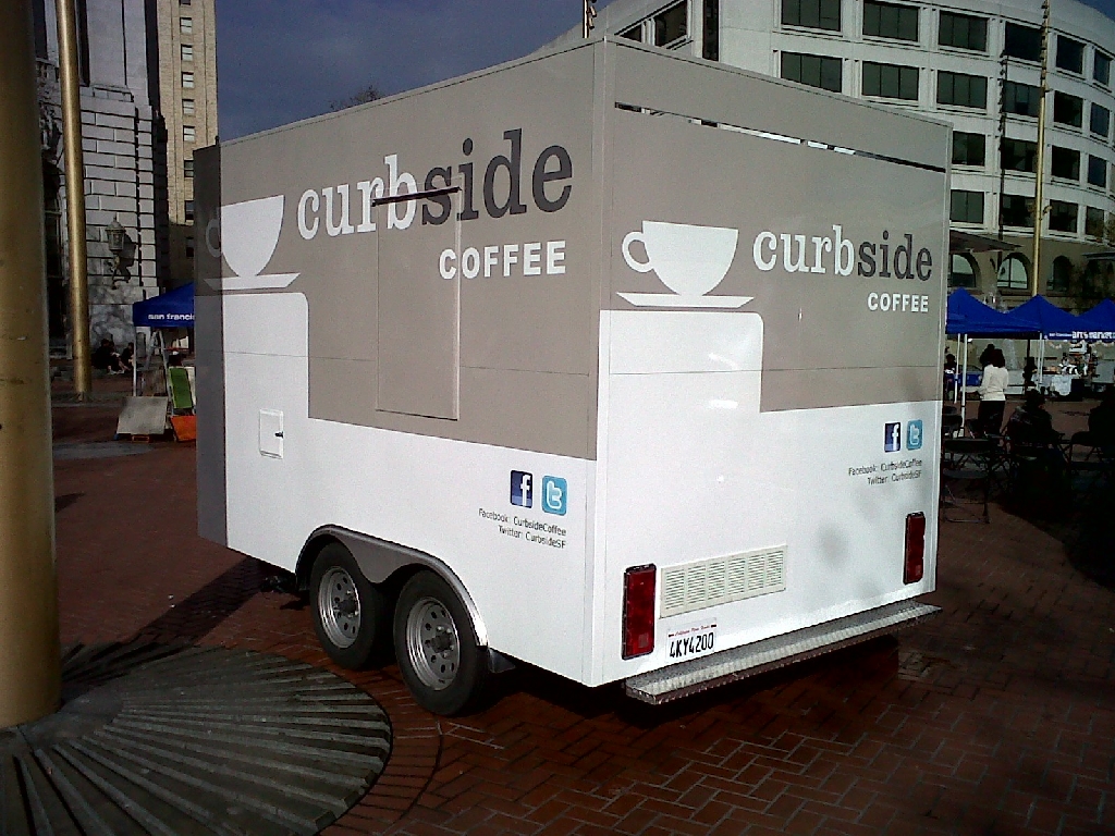 Curbside Coffee’s Kiosk Graphic Wrap – Custom Vehicle Wraps
