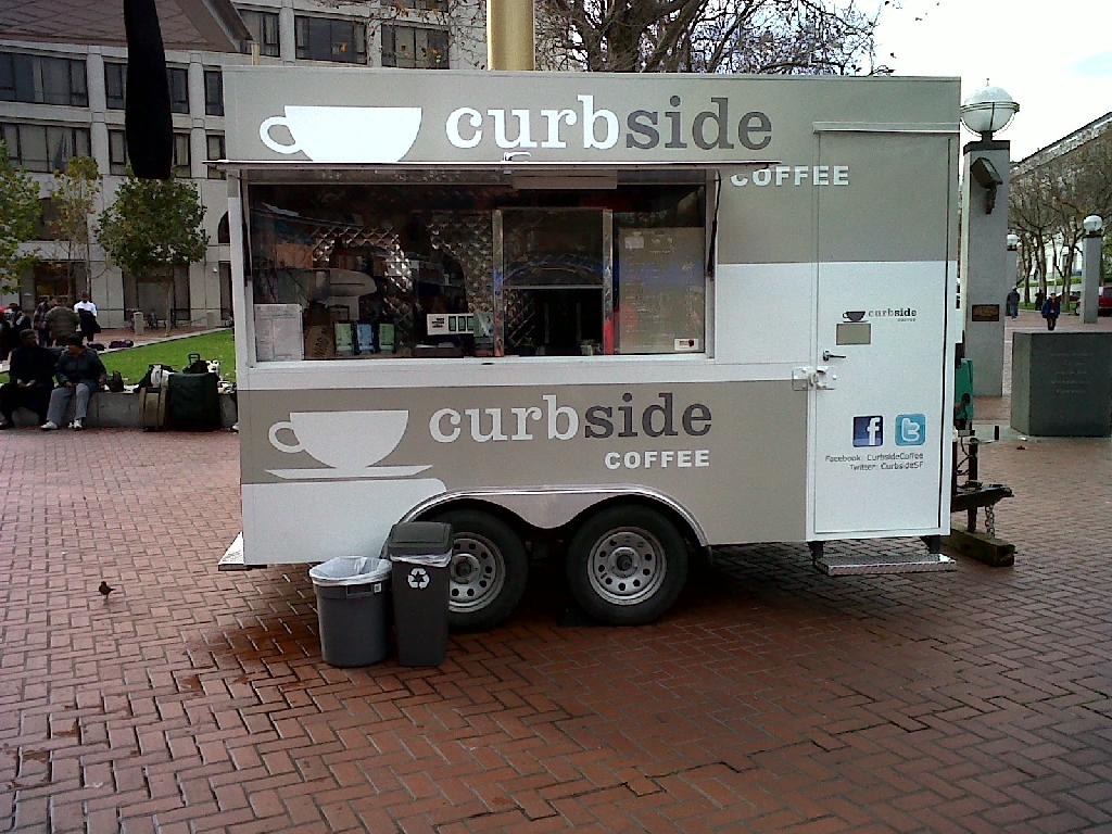 Curbside Coffee’s Kiosk Graphic Wrap – Custom Vehicle Wraps