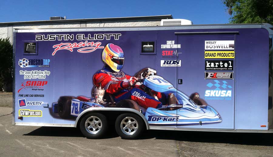 Trailer wrap for Austin Elliott Racing – Custom Vehicle Wraps
