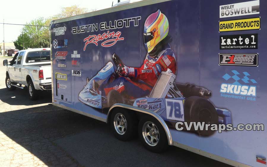 Trailer wrap for Austin Elliott Racing – Custom Vehicle Wraps