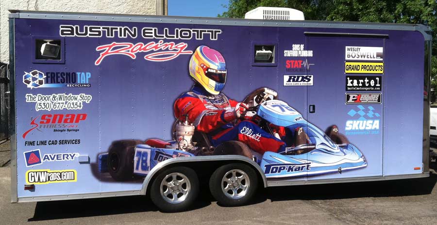 Trailer wrap for Austin Elliott Racing – Custom Vehicle Wraps
