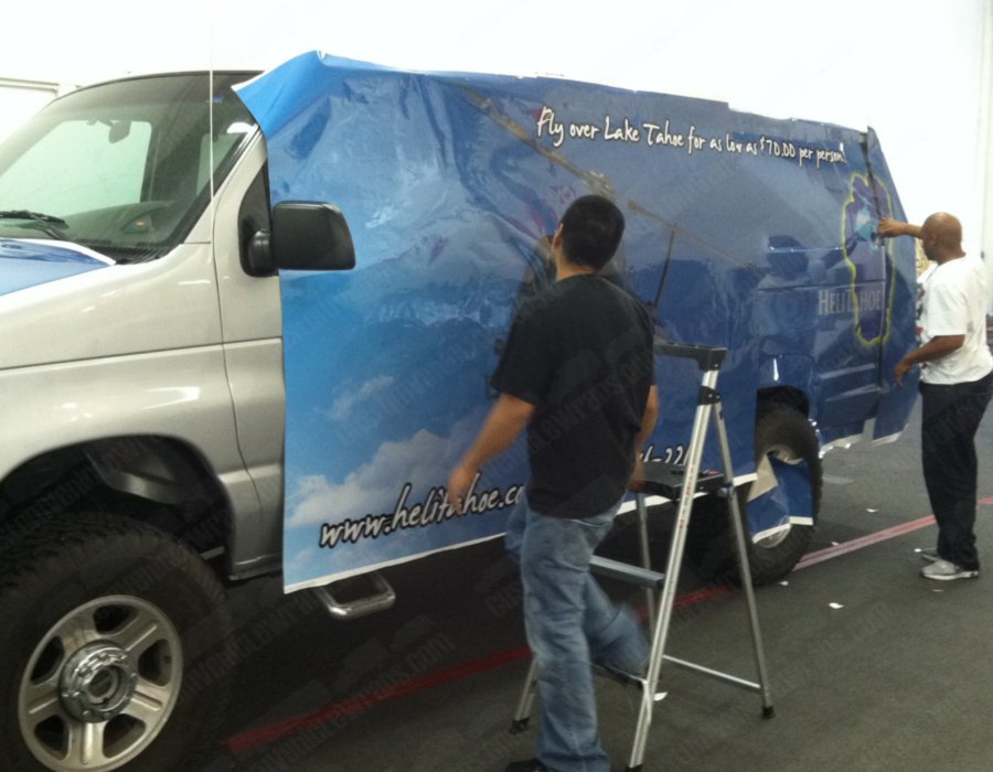 Shuttle Wrap for HeliTahoe – Custom Vehicle Wraps