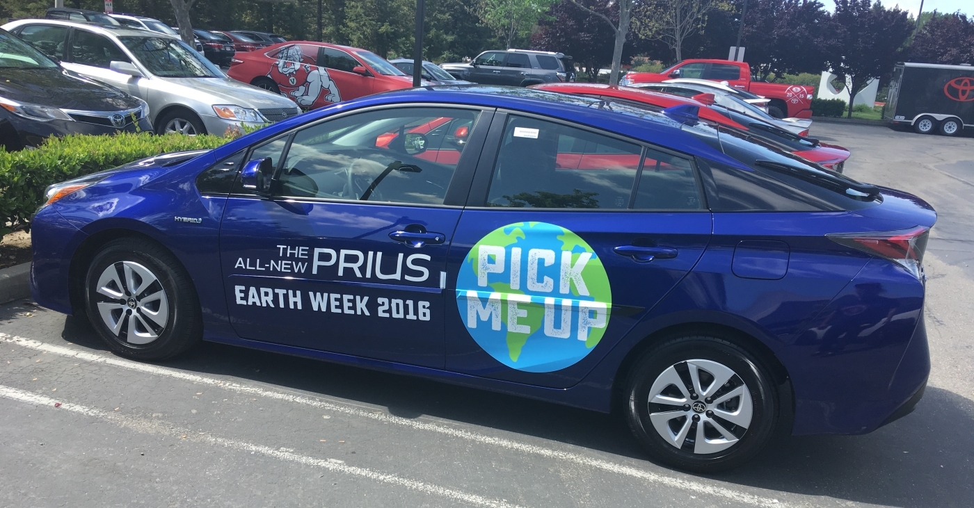 Car Wrap for Earth Week Toyota Prius Fleet – Custom Vehicle Wraps