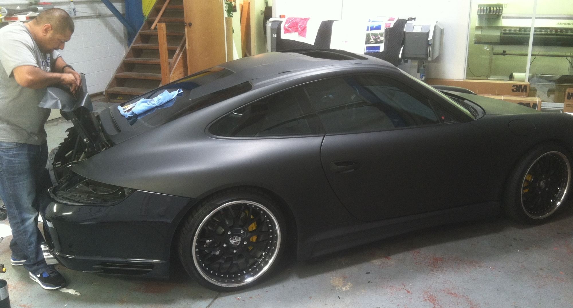 Matte Black Porsche Wrap – Custom Vehicle Wraps