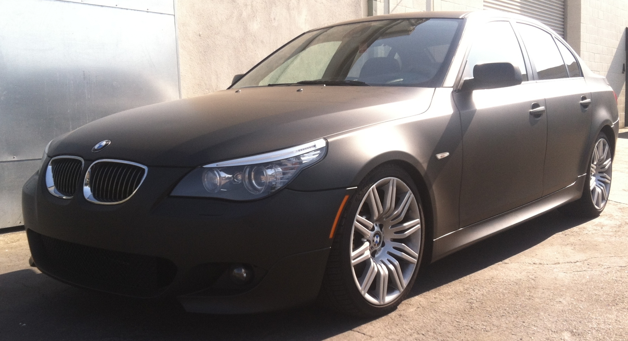 bmw color change silver to matte black-05 – Custom Vehicle Wraps