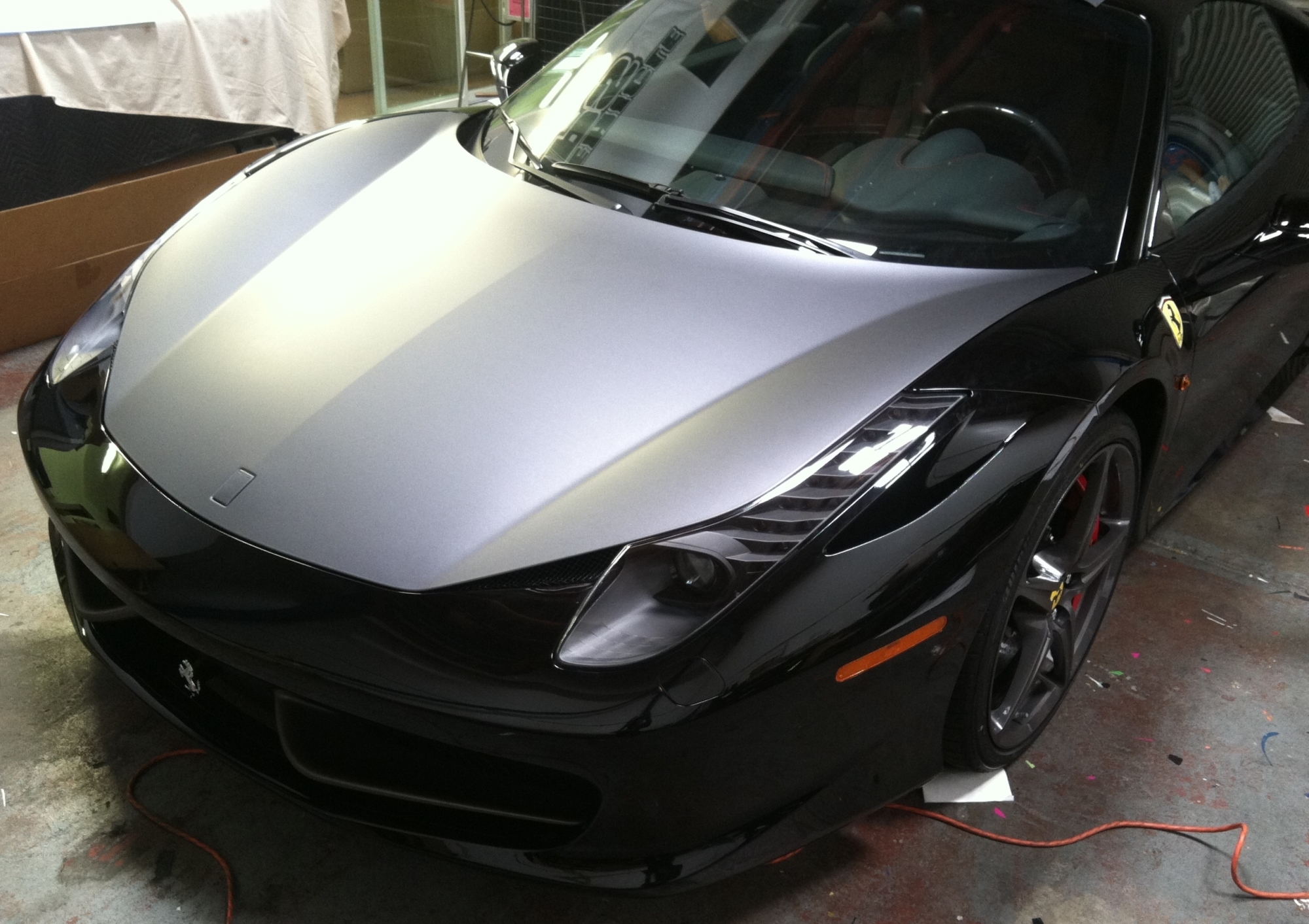 Matte Grey Ferrari Wrap – Custom Vehicle Wraps