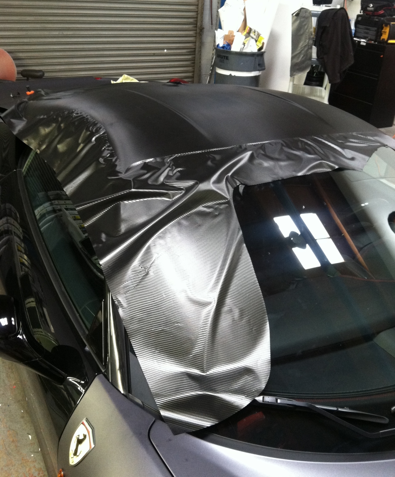 Matte Grey Ferrari Wrap – Custom Vehicle Wraps