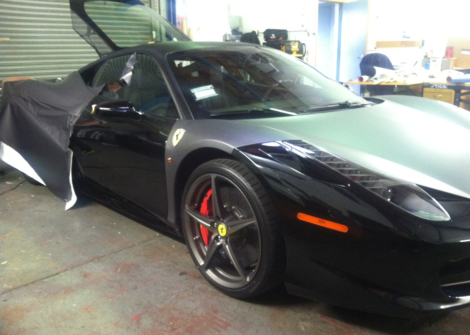 Matte Grey Ferrari Wrap – Custom Vehicle Wraps