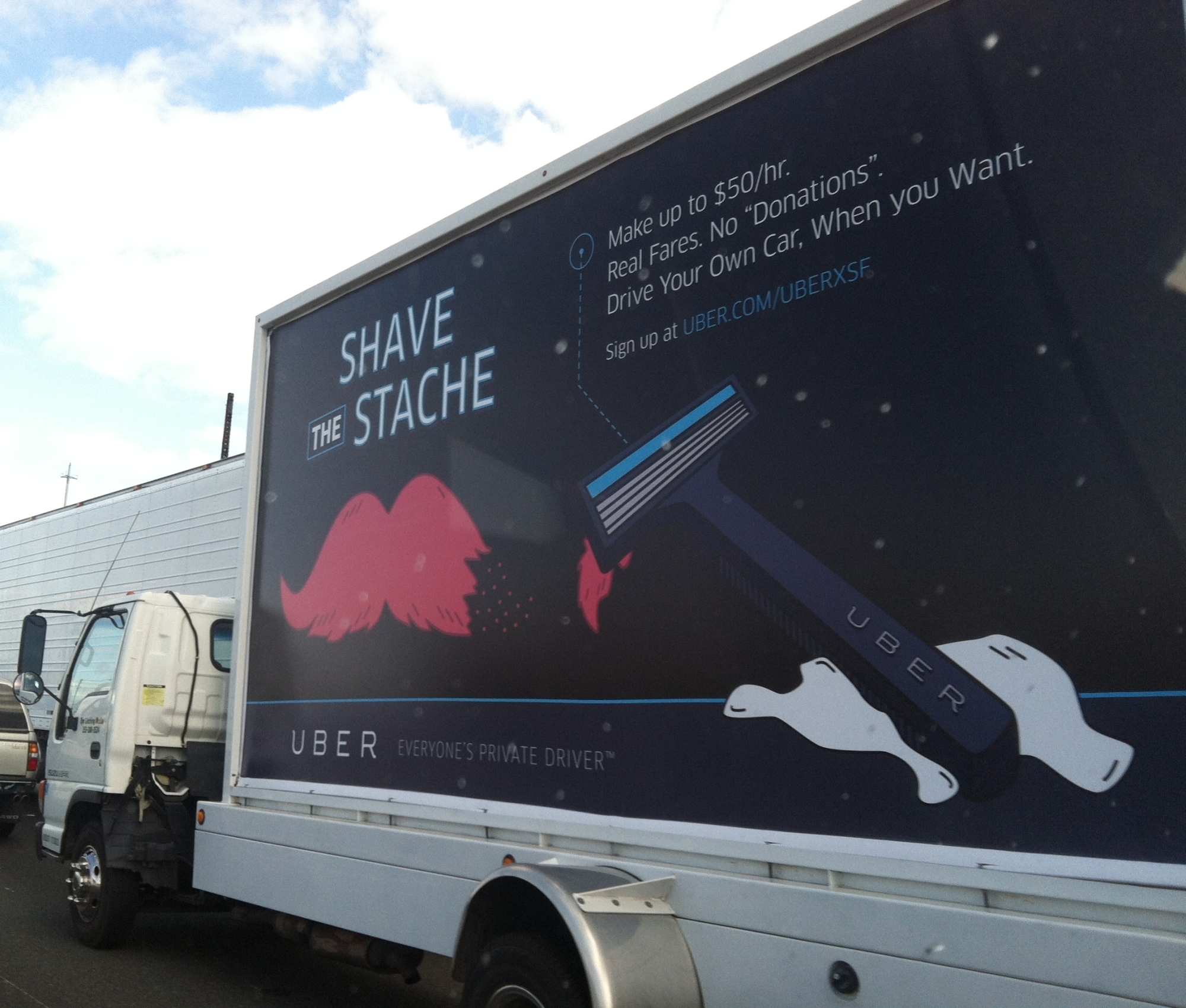 Uber Shave The Stache Truck Wrap – Custom Vehicle Wraps