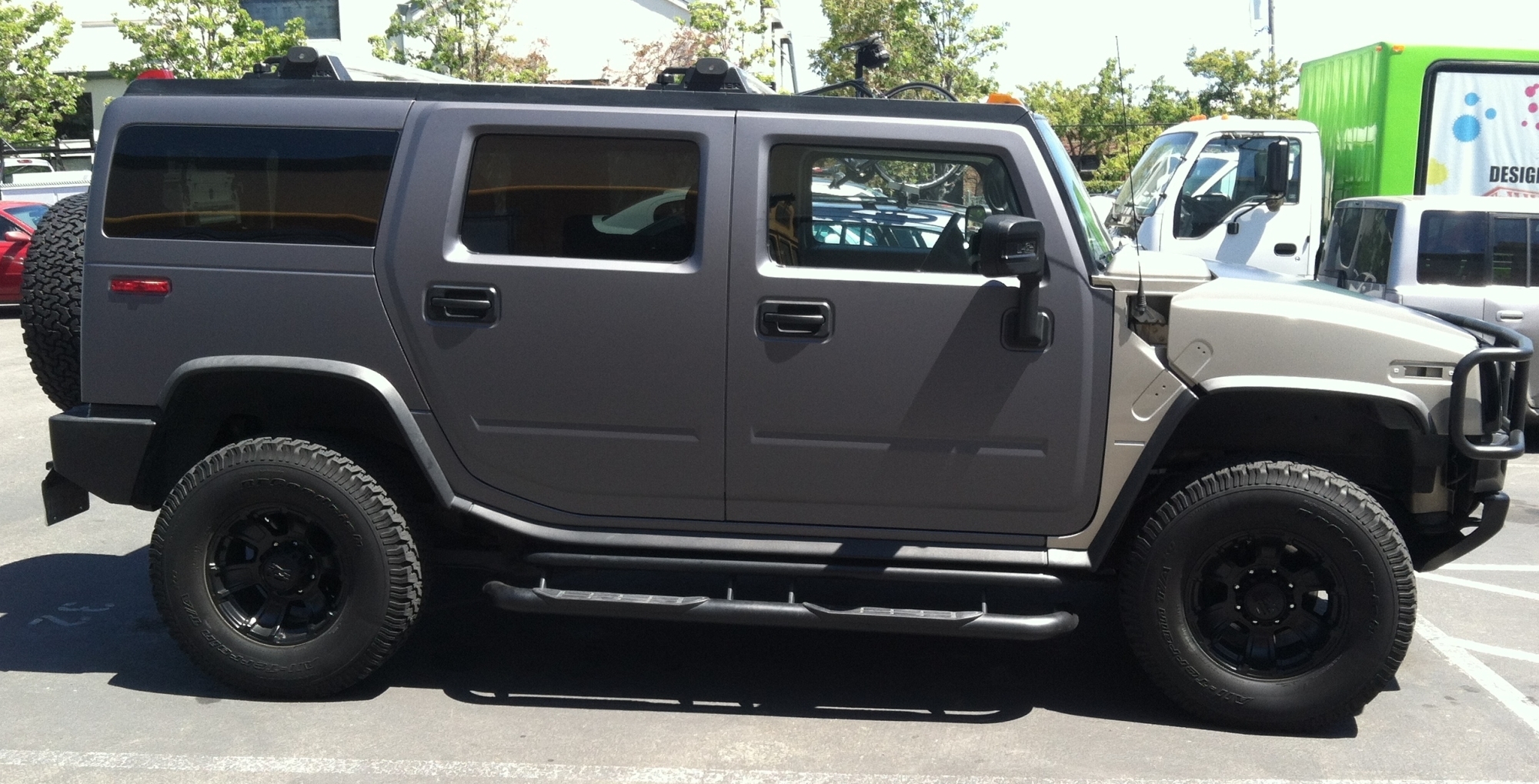 matte black hummer wrap-08 – Custom Vehicle Wraps