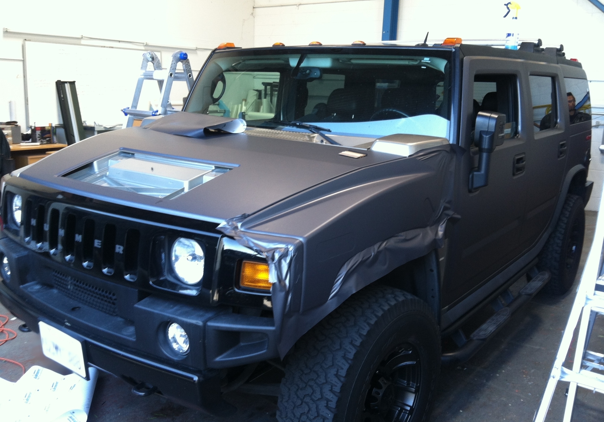 Matte Black Hummer Wrap – Custom Vehicle Wraps