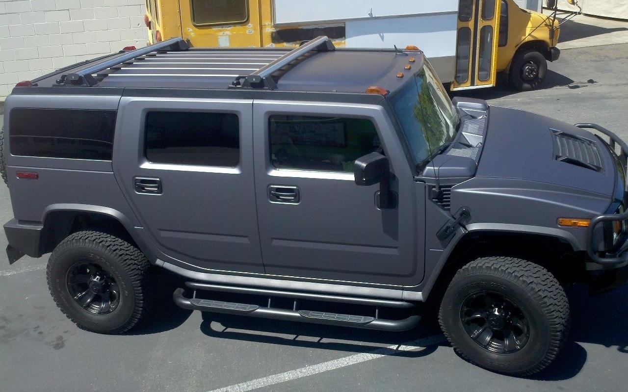 matte black hummer wrap-12 – Custom Vehicle Wraps