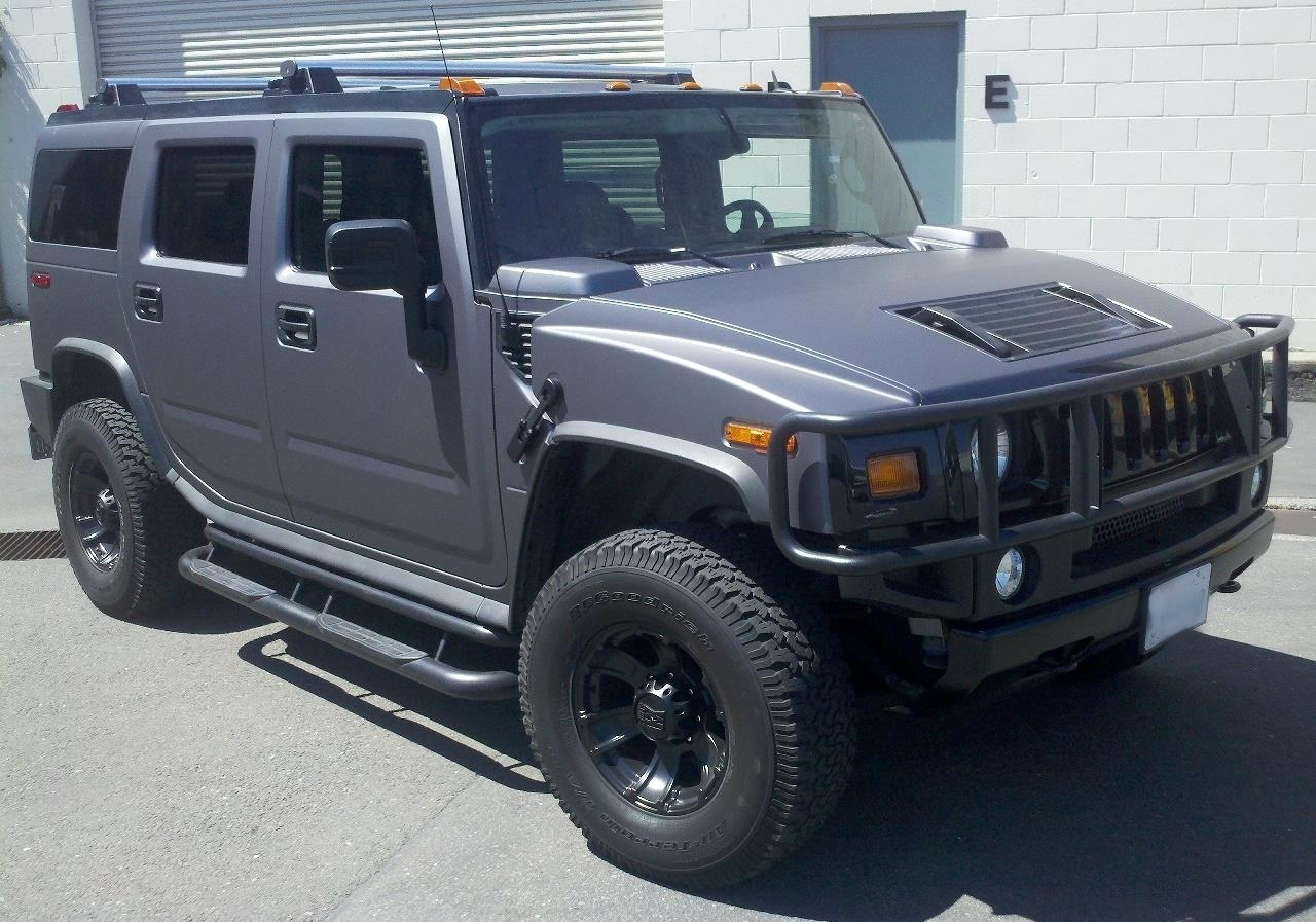 matte black hummer wrap-13 – Custom Vehicle Wraps